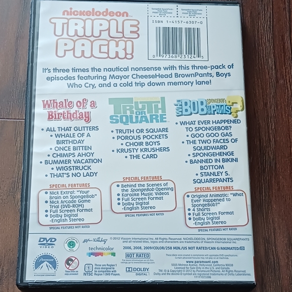 Nickelodeon | Media | Spongebob Squarepants Triple Pack On Dvd | Poshmark